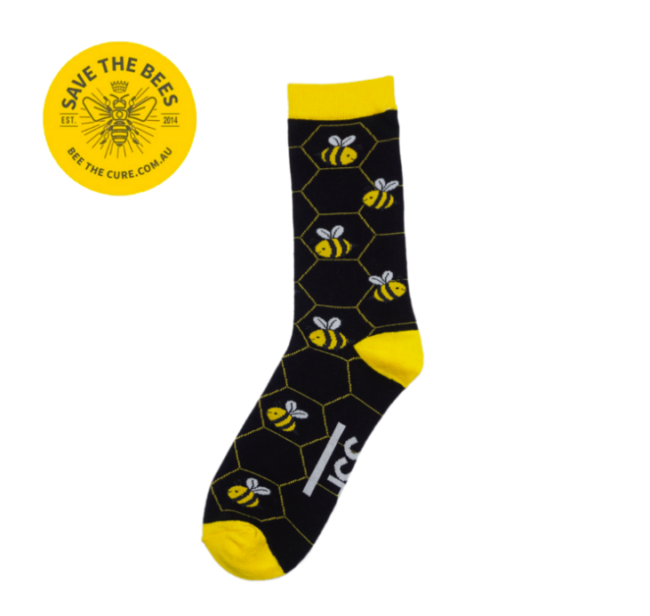 Sydney Sock Project Bee Sock – Bee the Cure